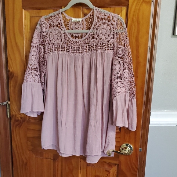 indigo Rose | Tops | Indigo Rose Szx Rose Color Relaxed Bell Sleeve ...